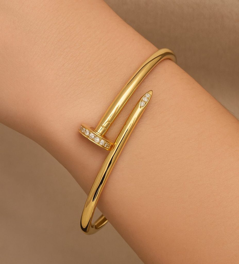 Bracelete Inspired Prego Gold ⋆ Dani Dellicatta Joias e Semijoias